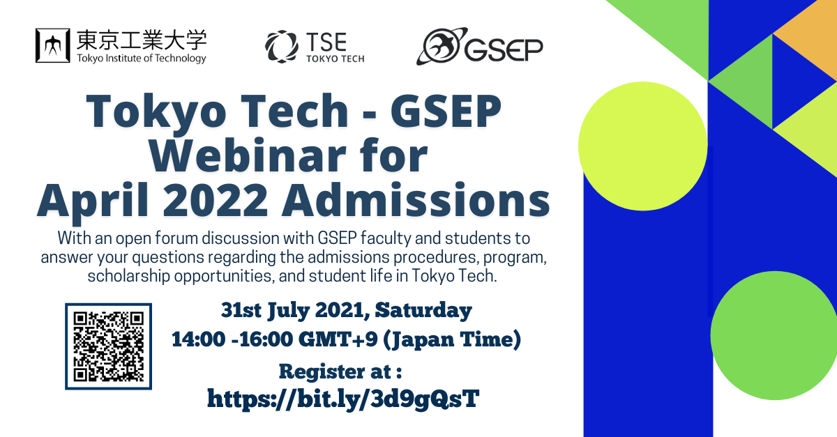 GSEP Webinar for April 2022 Admissions 31 July, 2021 (Sat.) 2:00 PM -4: ... GSEP Webinar for April 2022 Admissions 31 July, 2021 (Sat.) 2:00 PM -4: ...